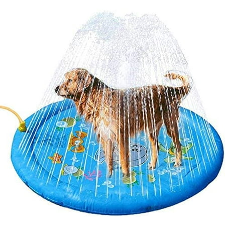 Pets Play with Water Splash Pad, Splash-Proof Absorbent Dog Cat Wading ...