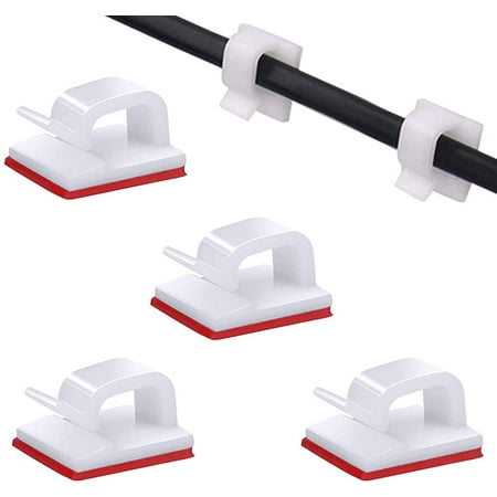 ALmi 100 Pcs Self Adhesive Cable Management Clips. Cable Organizers ...