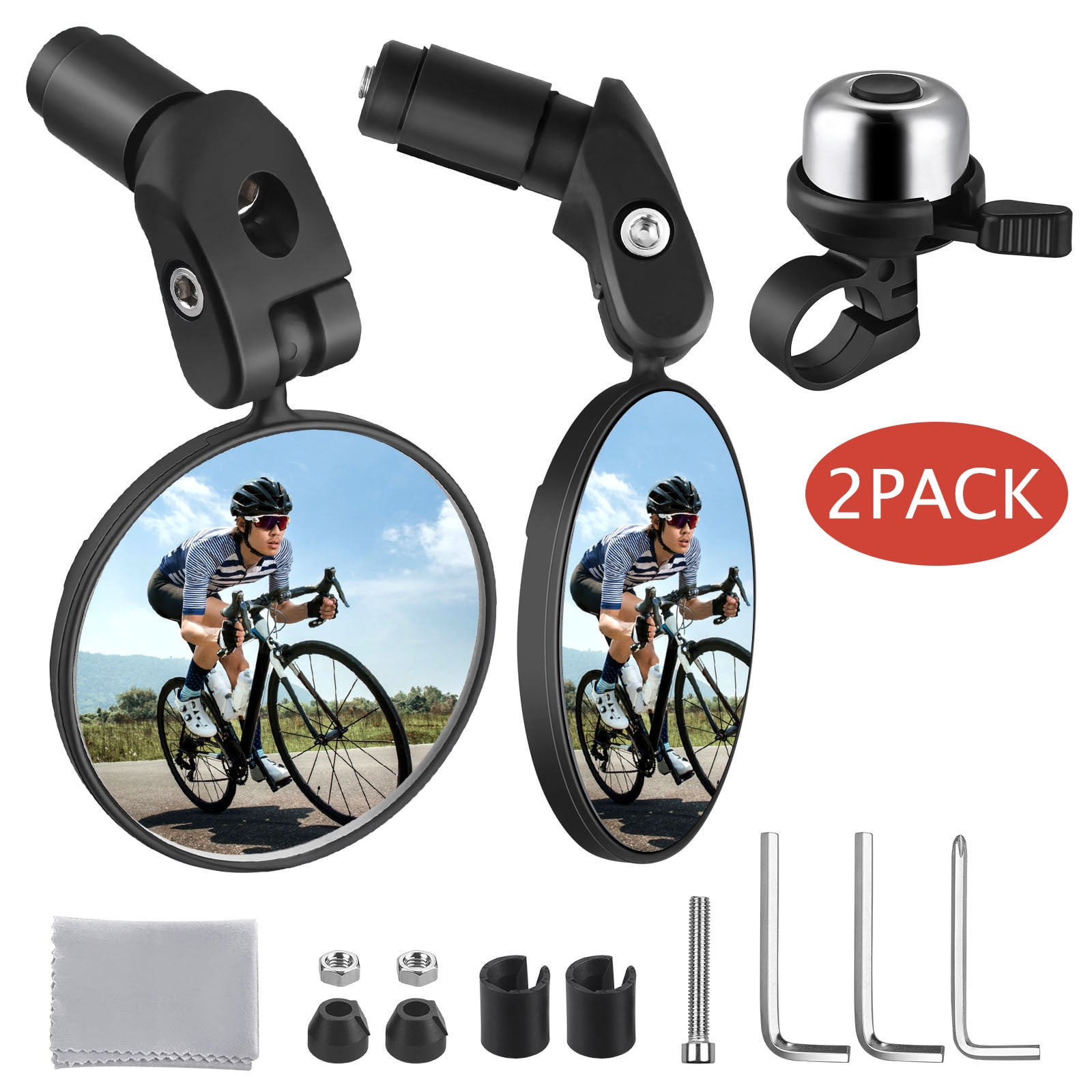 Click here for Zacro Bike Mirror (2 Pack)  360° Rotation Adjustab... prices