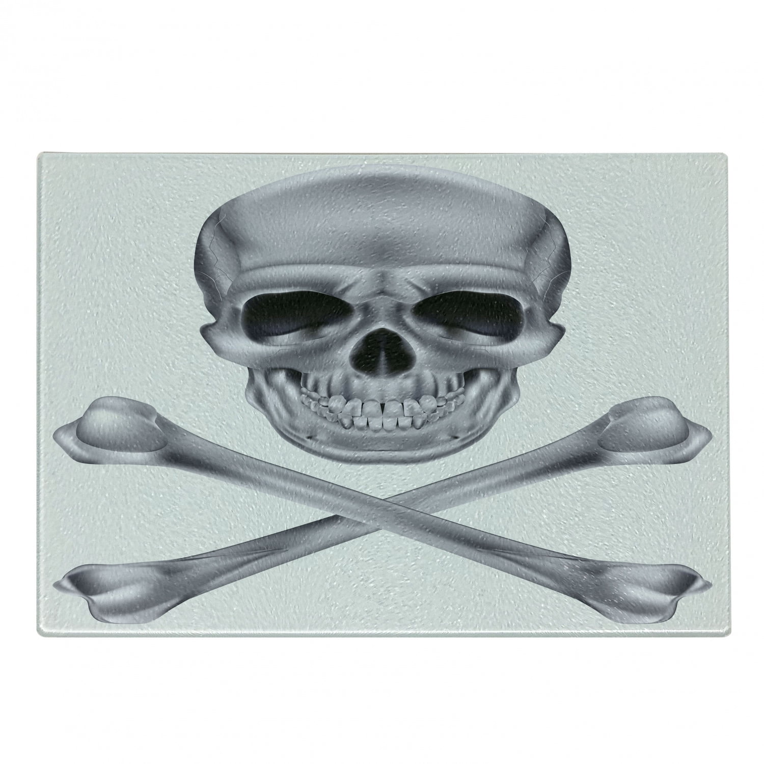 Grey Cutting Board, Vivid Skull and Crossed Bones Dangerous Scary Dead ...