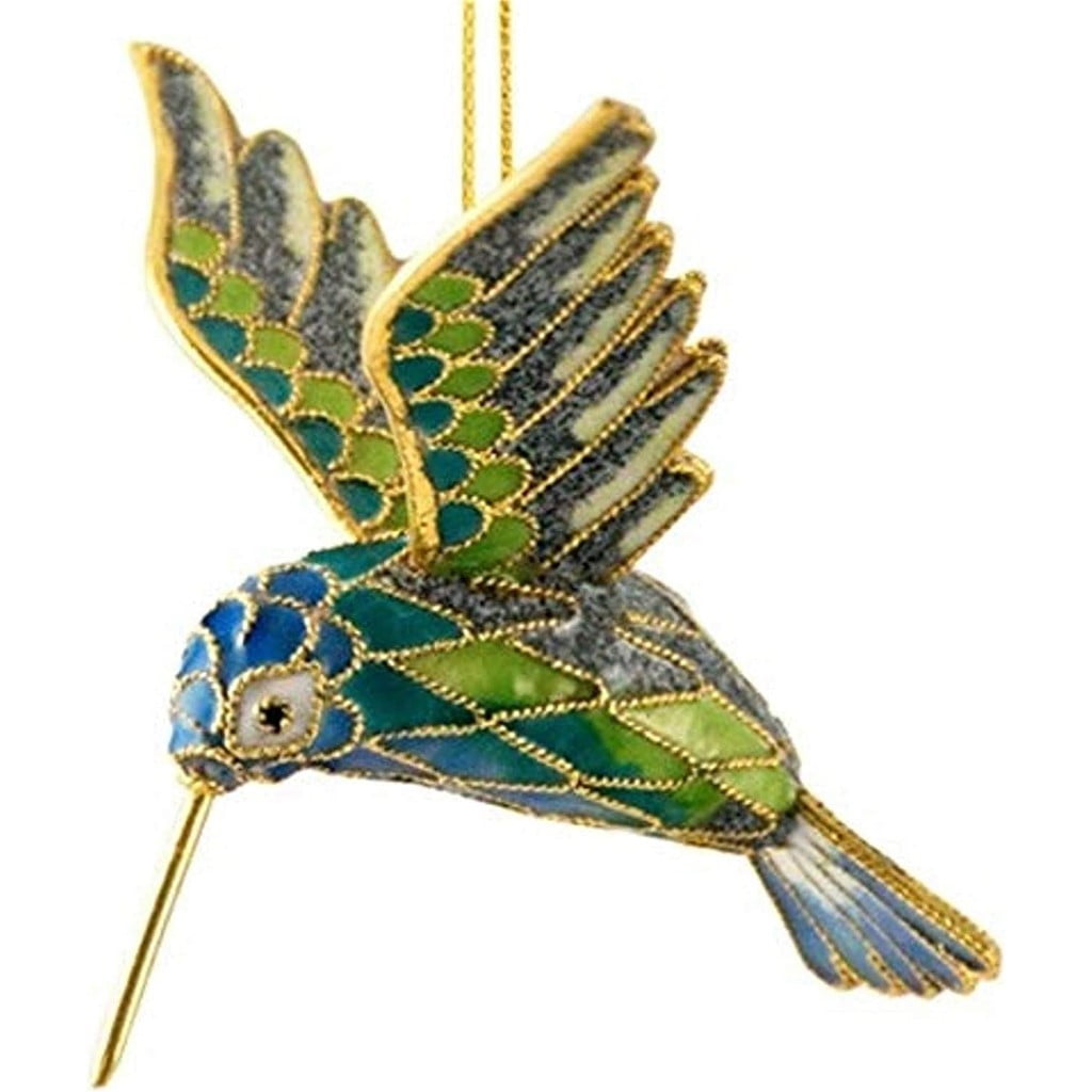 Cloisonne Articulated Hummingbird Ornament , Enamel on Copper (C ...