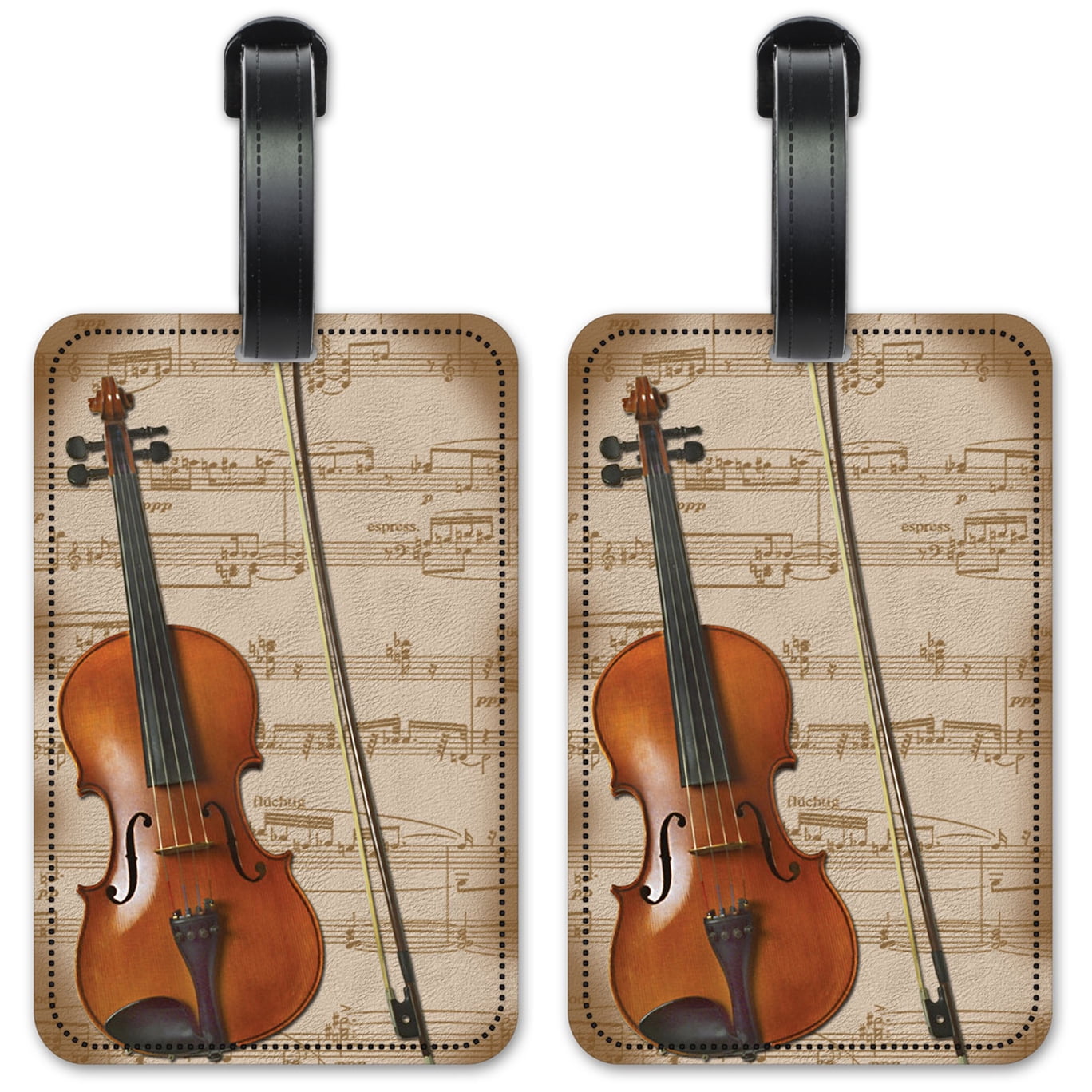 Violin - Luggage ID Tags / Suitcase Identification Cards - Set of 2 ...