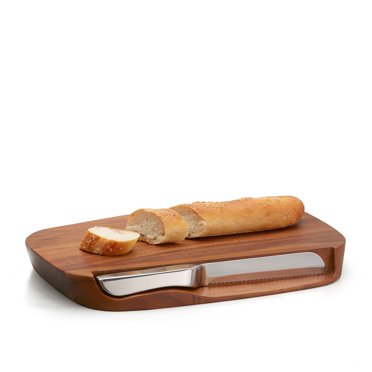 Nambe Blend Wood Bar Board with Knife, Silver - Walmart.com