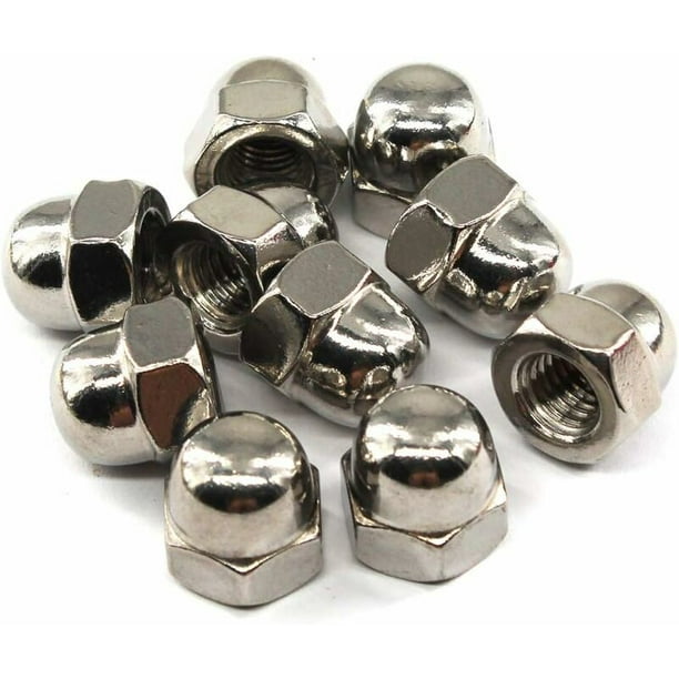 Hongchun M14 Acorn Cap Nut Hex Nut Set 304 Stainless Steel (10 Pieces ...