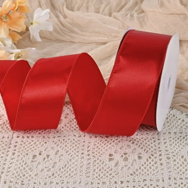 Homeford Single Faced Satin Ribbon, 1-1/2-inch, 10-yard, Red - Walmart.com