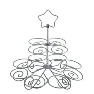 Charmed Silver 4-Tier Metal Cupcake Holder, 23 Cups, Pastry Display ...