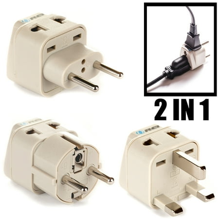 OREI European Plug Adapter Set Works in Albania, Austria, Belgium ...