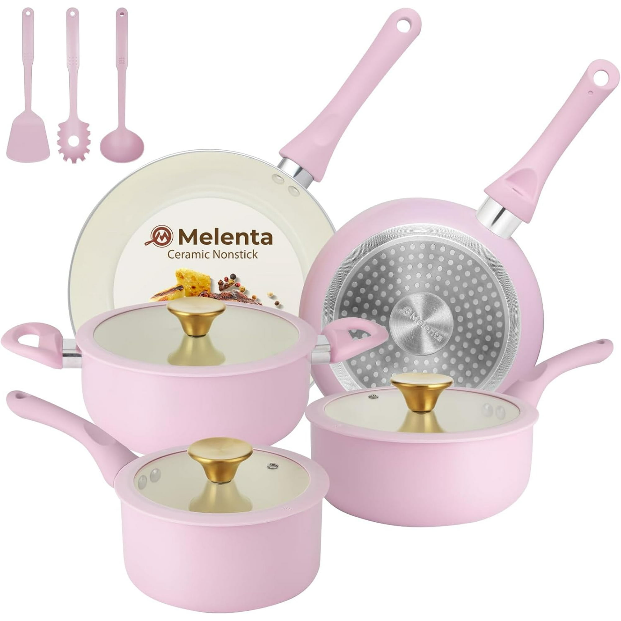 Click here for Unbranded Pink Pots And Pans Set Non Stick  11 Pie... prices