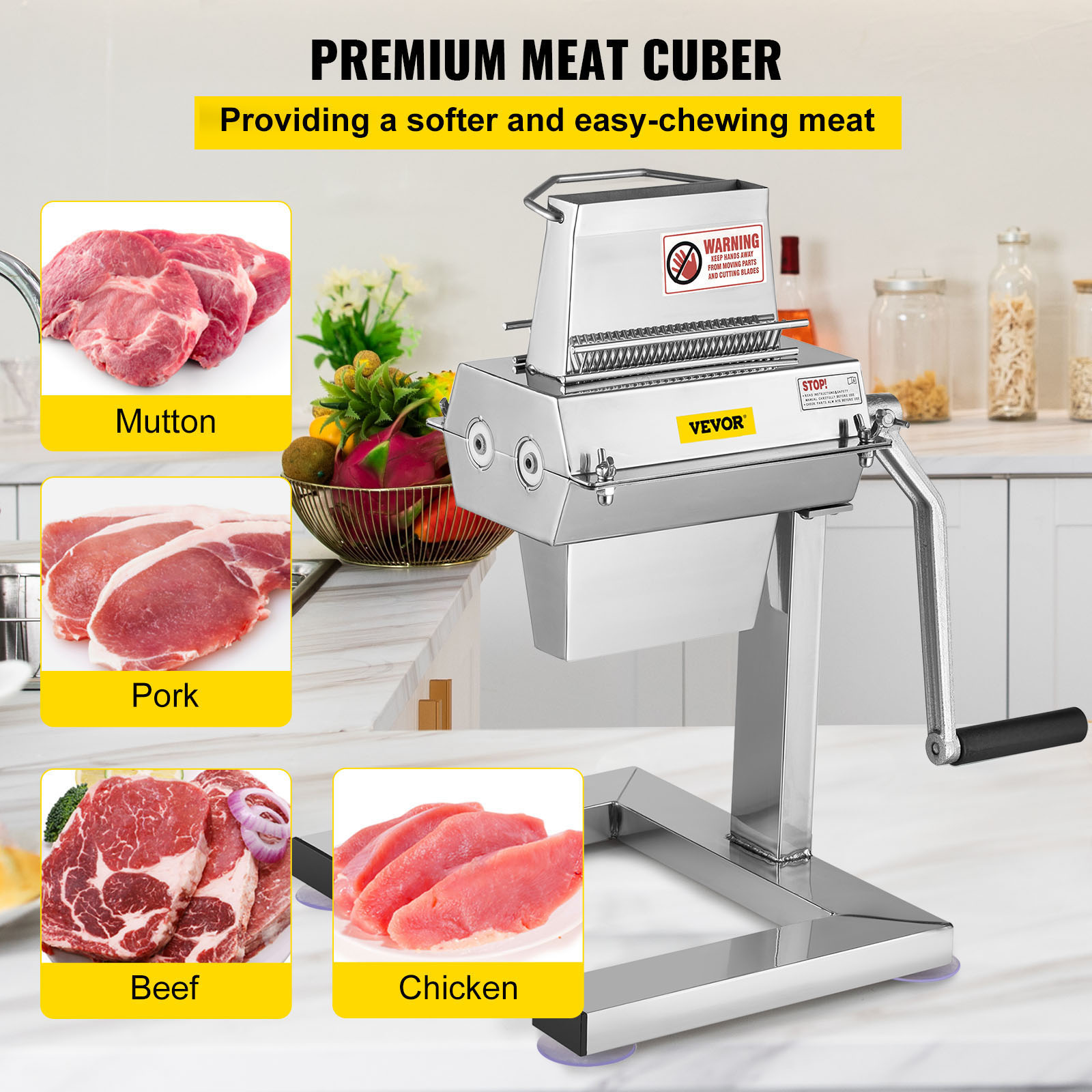 Meat Cuber Electric Meat Tenderizer Machine Steak Flatten Machine ...