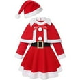 Christmas Santa Claus Costume Santa Dress Sets Outfits Christmas Girls ...