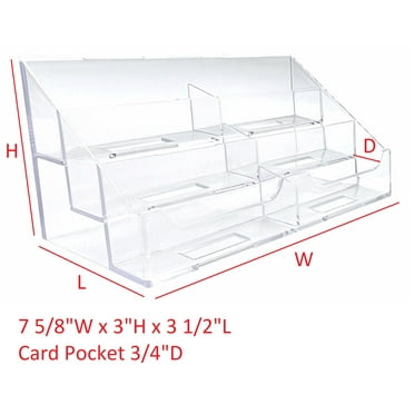 MaxGear Plastic Multi-Storage Business Card Holder, 2-Pack Clear 4 ...
