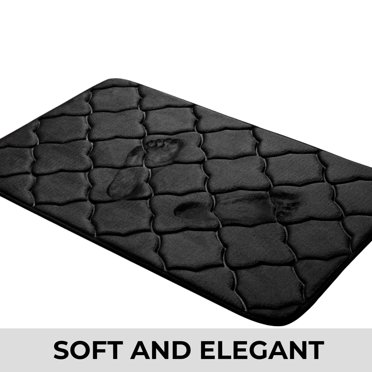 1 Piece Rectangular Color Variant Memory Foam Bathroom Rug Set Non-Slip ...