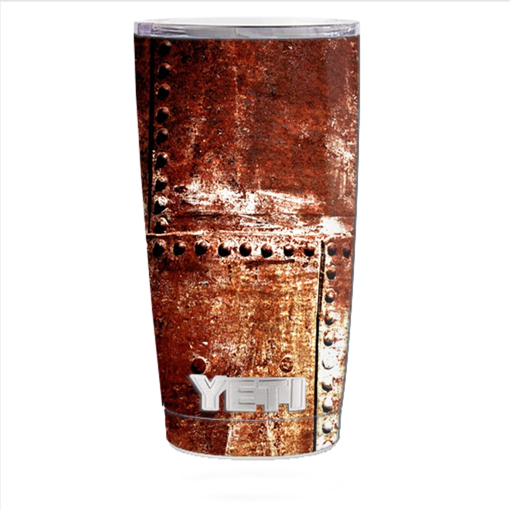 Skin Decal For Yeti 20 Oz Rambler Tumbler Can Cup / Rusted Metal Panels ...