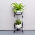 2 Pack Metal Plant Stands, Tall Planter Holder Indoor Outdoor, 2 Tier ...