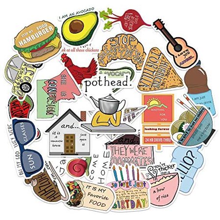 Fresh Vine Stickers for Water bottles, | Big 50-Pack |Cute,Waterproof ...