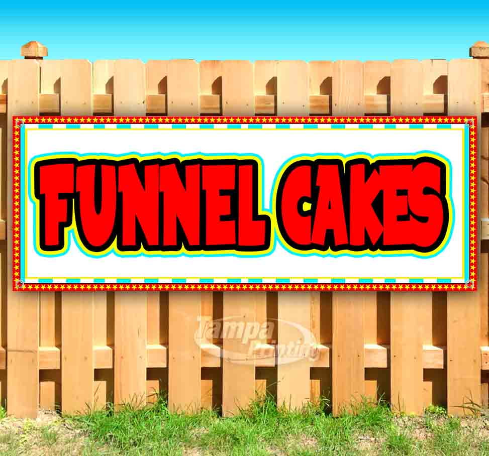 Funnel Cakes 13 oz Vinyl Banner With Metal Grommets - Walmart.com