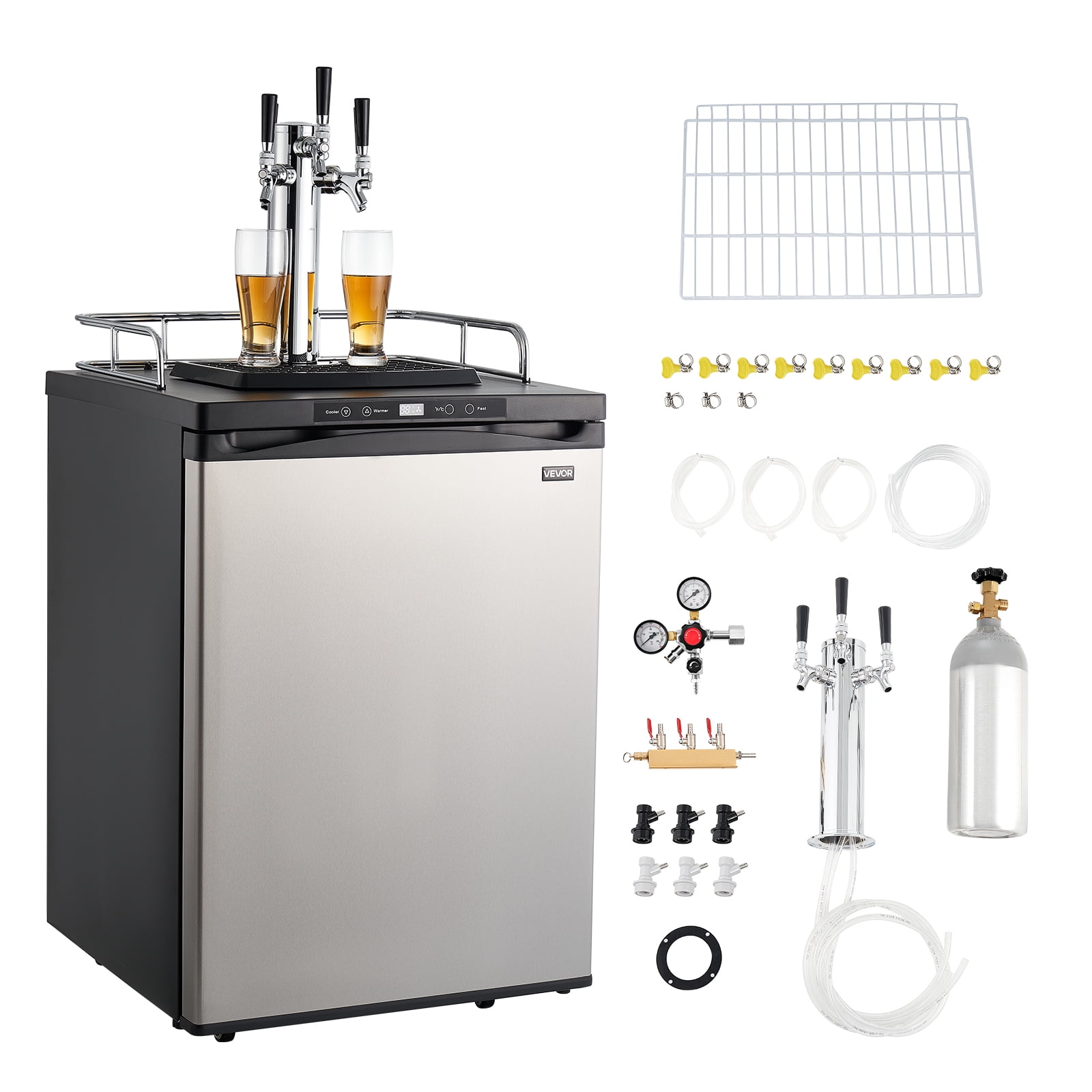 Click here for Vevor Beer Kegerator With Co2 Tank Triple-Tap Beer... prices
