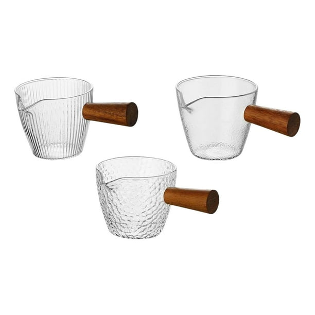 3x Single Spouts Espresso Measuring with Wood Handle Accessories Milk ...
