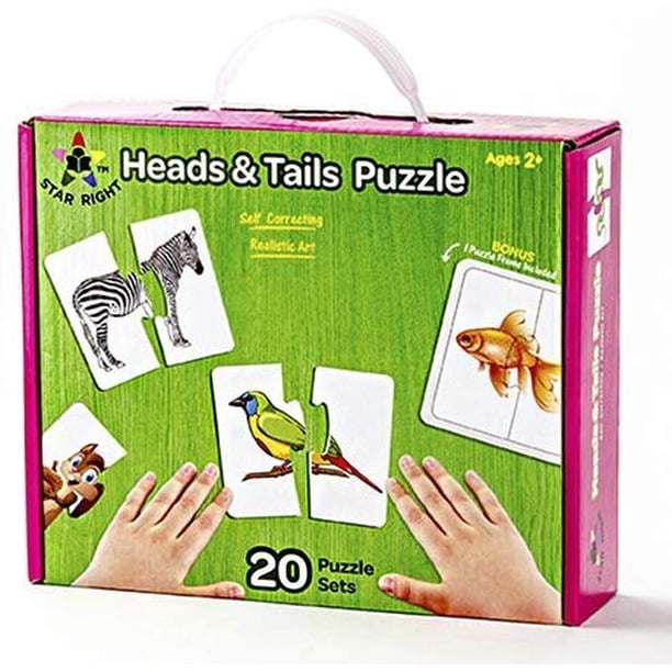 Star Right Self-Correcting Heads & Tails Animal Match Puzzle with ...
