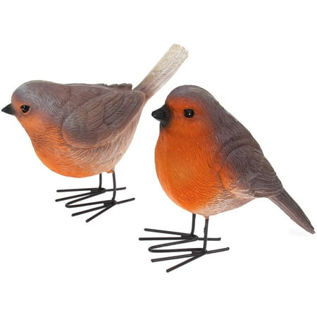 yayagol Robin Bird Figurine Realistic Bird Figure Simulation Animal Toy ...