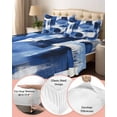 4 Piece Full Sheet Set Blue White Sheets Set for Full Size Bed ...