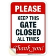 Please Keep Gate Closed Sign, 10x7 Vinyl Sticker - Walmart.com