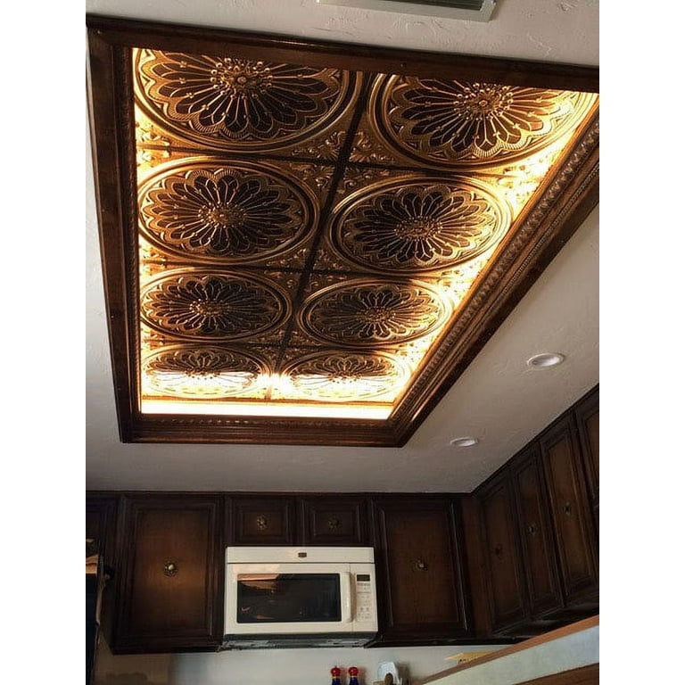 Rose Gold Ceiling Tiles | Shelly Lighting