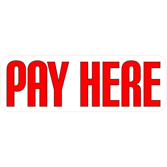 5in x 3.5in Notice Pay First Thank You Magnet Magnetic Business Sign ...