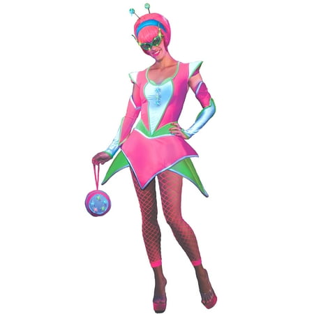 Rubie's Costume Haunted Rave Light Activated Alien Rave Girl Costume ...