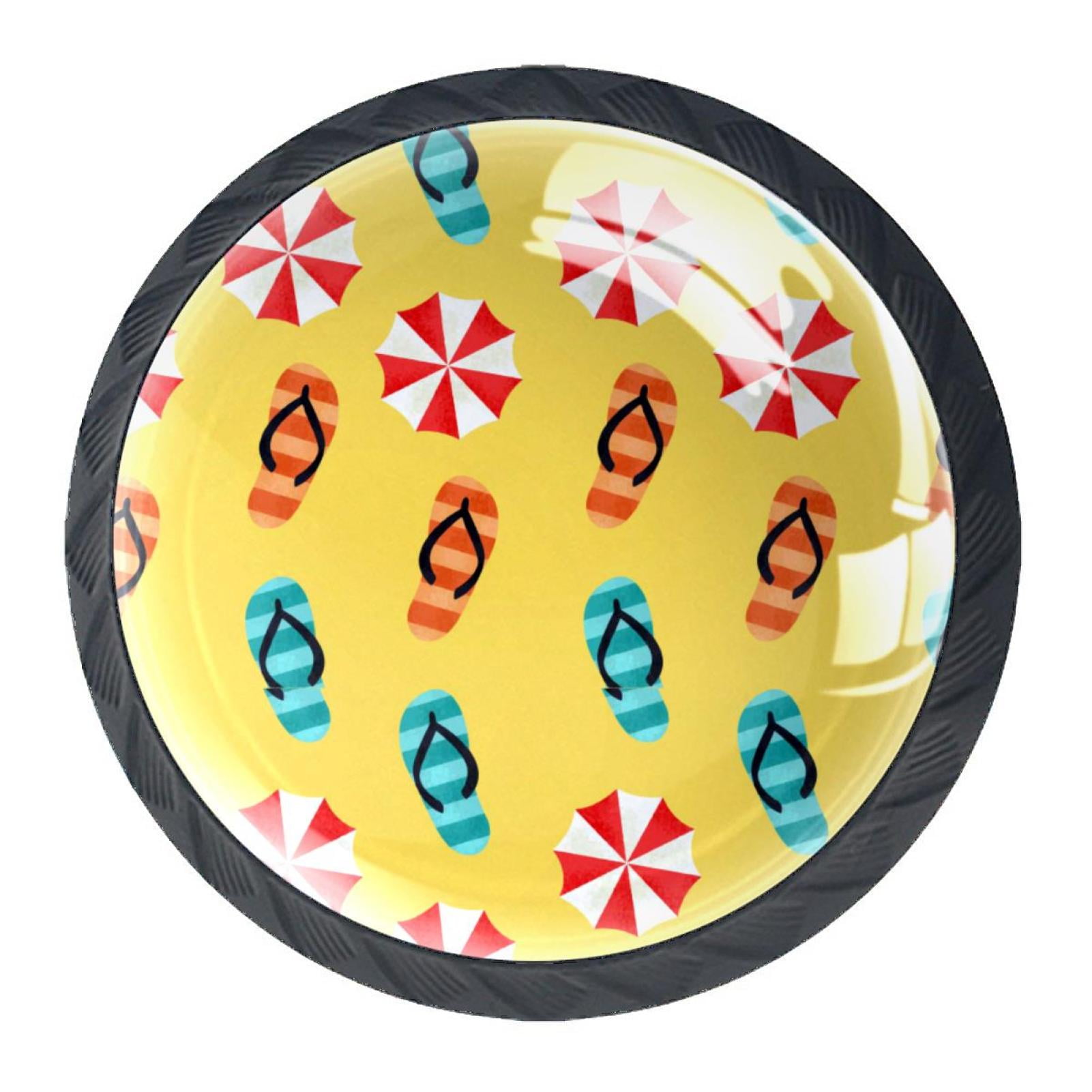 4 Pcs Summer Beach Yellow Knobs for Kitchen Cabinet Cupboard Dresser ...