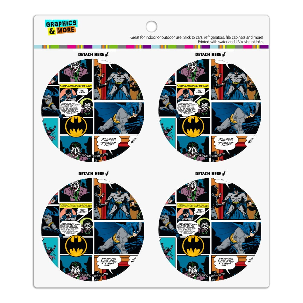 Batman Comic Pattern Refrigerator Fridge Locker Vinyl Circle Magnet Set ...