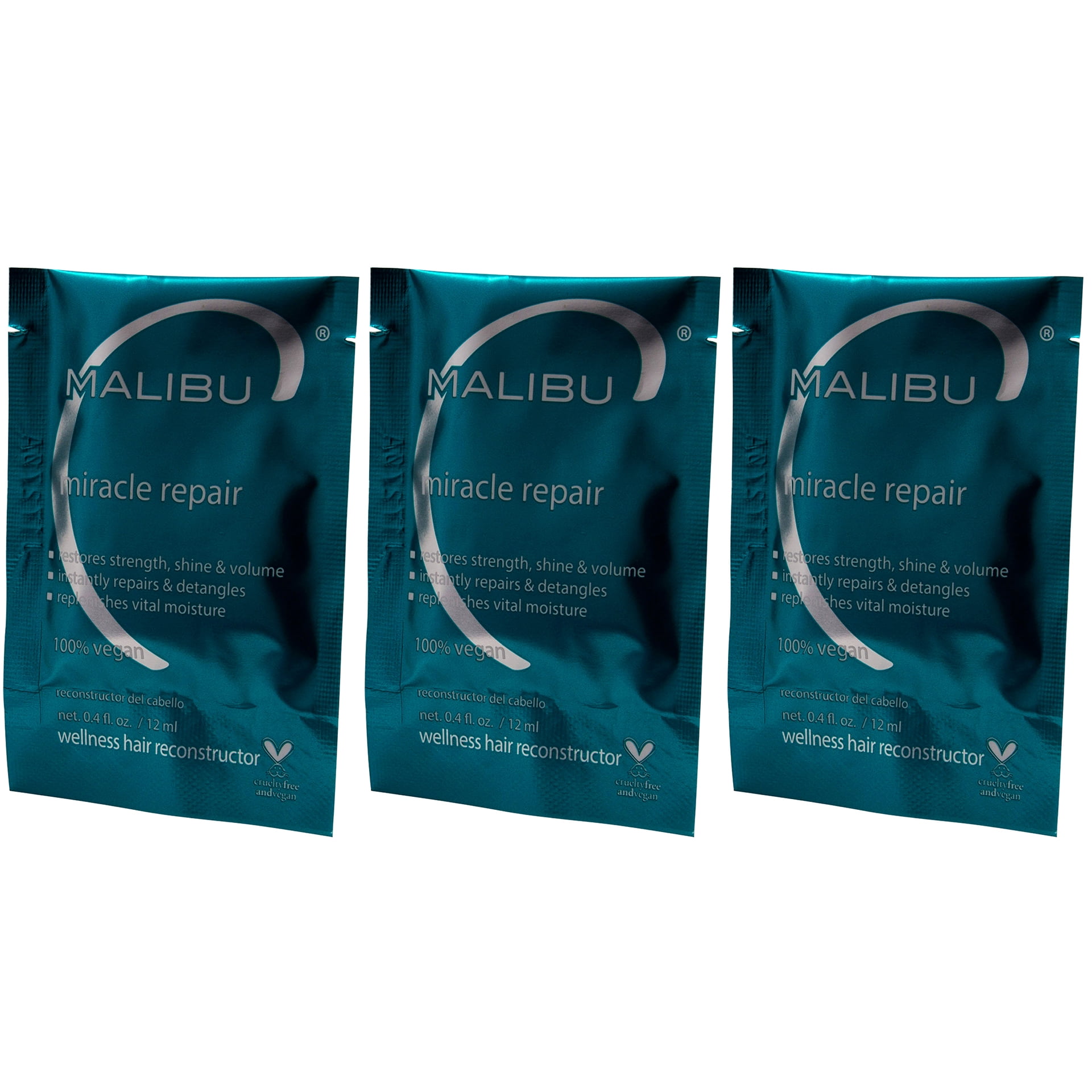 Malibu C Miracle Repair 0.4 oz Packet - Pack of 3 - Walmart.com