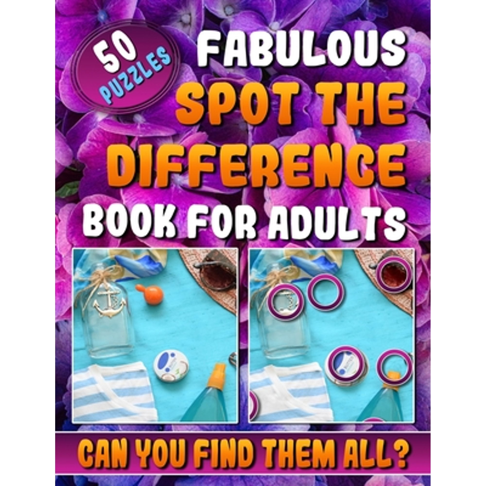 Pre-Owned Fabulous Spot the Difference Book for Adults: Picture Puzzle ...