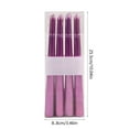 Electroplated Taper Candles, Set of 4 Dripless Long Dinner Candles For ...