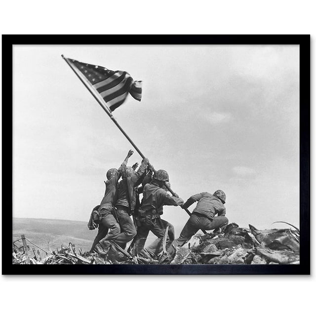 Joe Rosenthal Marines Raising American Flag 1945 Photo Iwo Jima Iconic ...