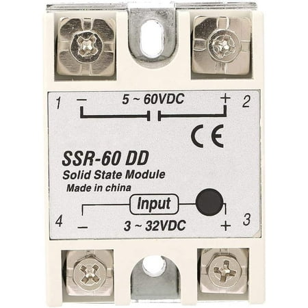 SSR-60DD DC-DC Machinery Control Solid State Relay 60A 3-32VDC to 5 ...