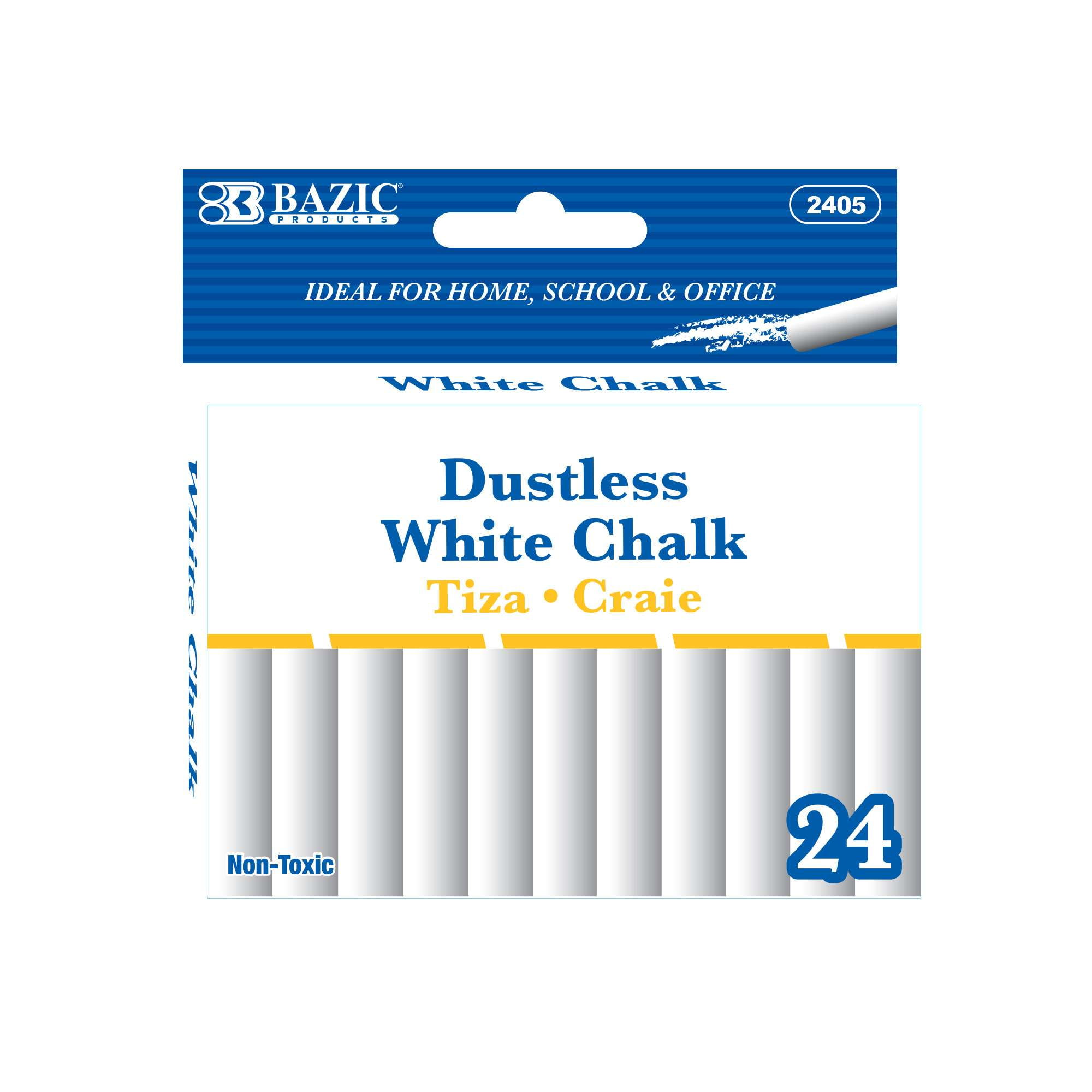 BAZIC White Chalk, Standard Size Blackboard Chalkboard Chalks (24/Pack ...