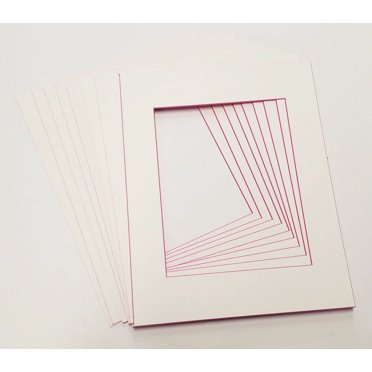 White on White Double Photo Mat 5x7 for 4x6 Photos - Fits 5x7 Frame ...