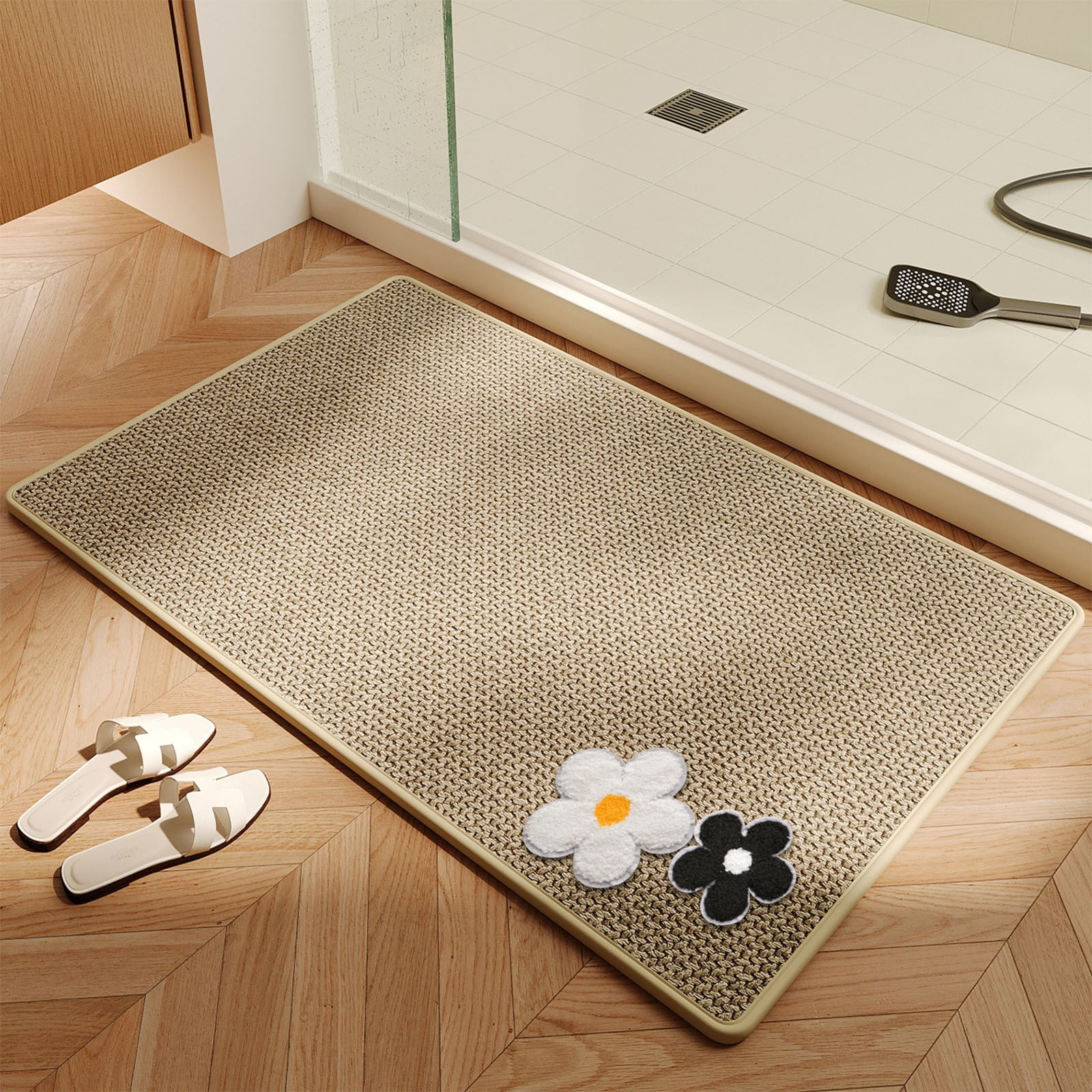 Click here for Tingxian Linen Bathroom Rug Mat Non-Slip Absorbent... prices