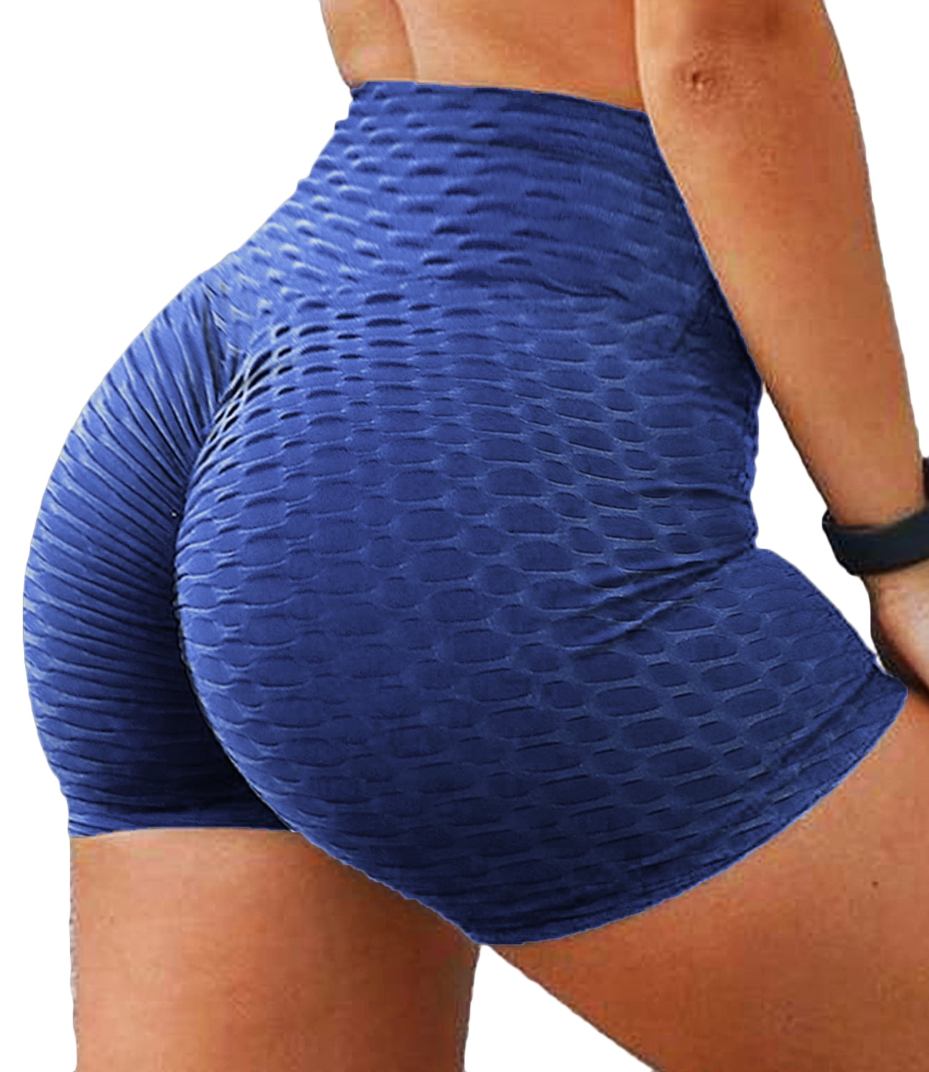 Seasum Womens High Waist Butt Lift Workout Shorts Tummy Control