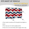 ADECORIVY Red Blue Stripes Front License Plate, Chevron Pattern Novelty ...