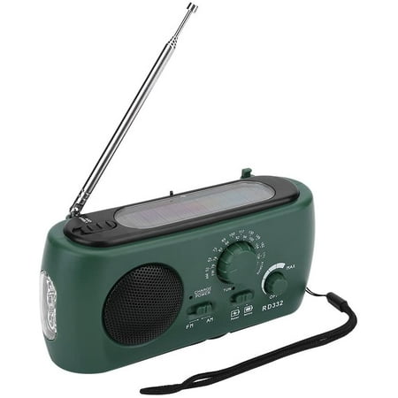 CARBONLIKE Solar Radio, Multi-Function AM/FM/SW Emergency Hand Crank ...