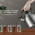4.2 Quart/4L Stainless Steel Whistling Tea Kettle,Brushed Satin ...
