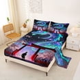 Aikeke Galaxy Gradient Dragon King Sheets 4pcs, Japanese Samurai Sakura ...