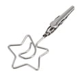 BIMZUC 12pcs Silver Wire Photo Clamp Double Headed Memo Clip Metal Card ...