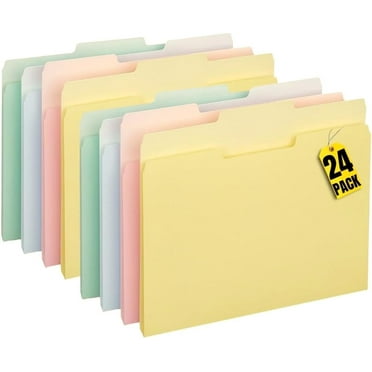Deluxe Colored Top Tab File Folders, 1/3-Cut Tabs, Letter Size ...