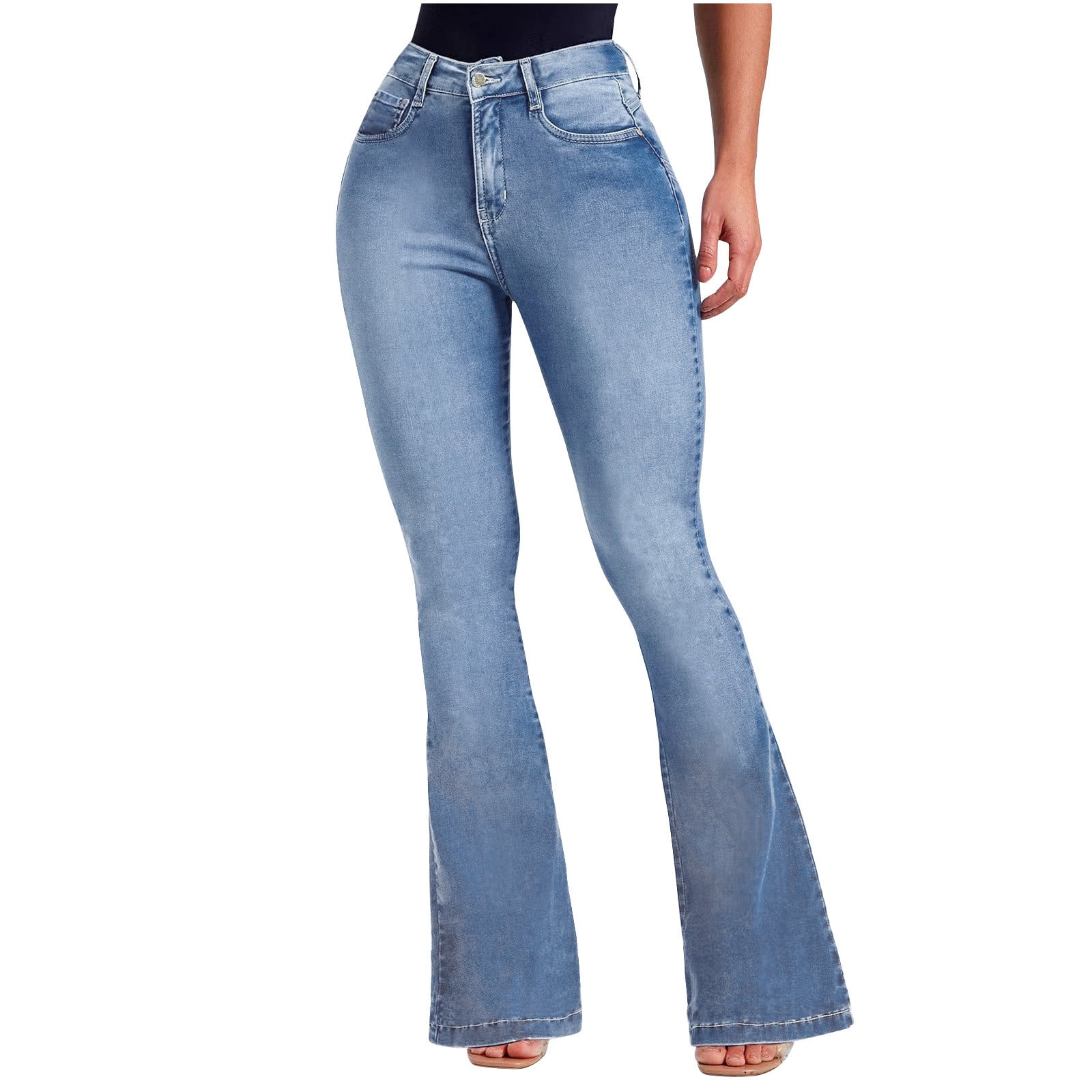 Click here for Soki Womens Skinny Bell Bottom Jeans Flared Baggy... prices