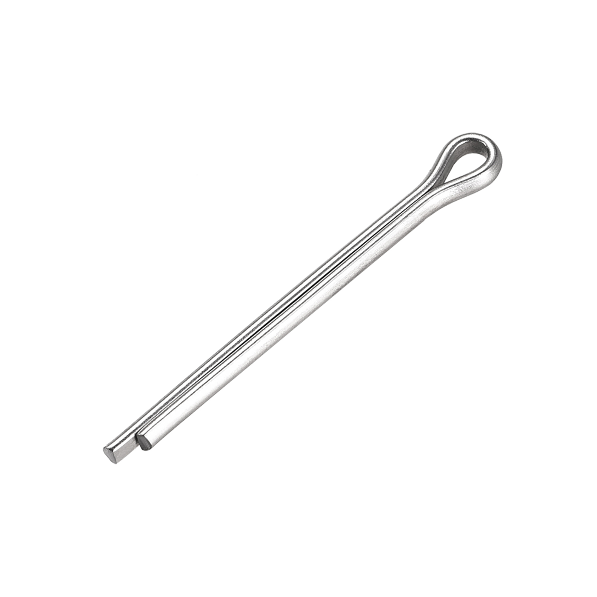 Split Cotter Pin -4mm x 45mm 304 Stainless Steel 2-Prongs Silver Tone ...
