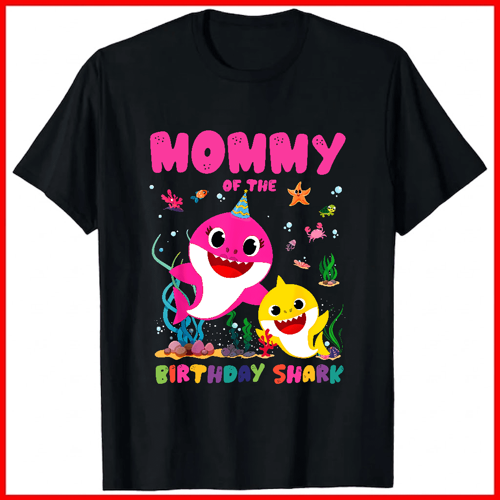 Click here for Frostkind1122 Mommy Of The Birthday Shark Pink Sea... prices
