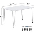 Ivinta Dining Table for 4 People, Modern Rectangle Kitchen Table with ...